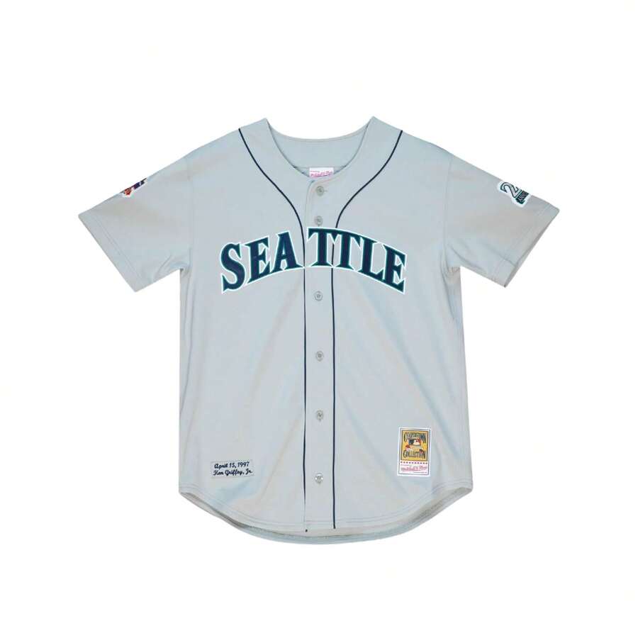 Mitchell & Ness Authentic Jersey White Seattle Mariners 1995 Ken ...