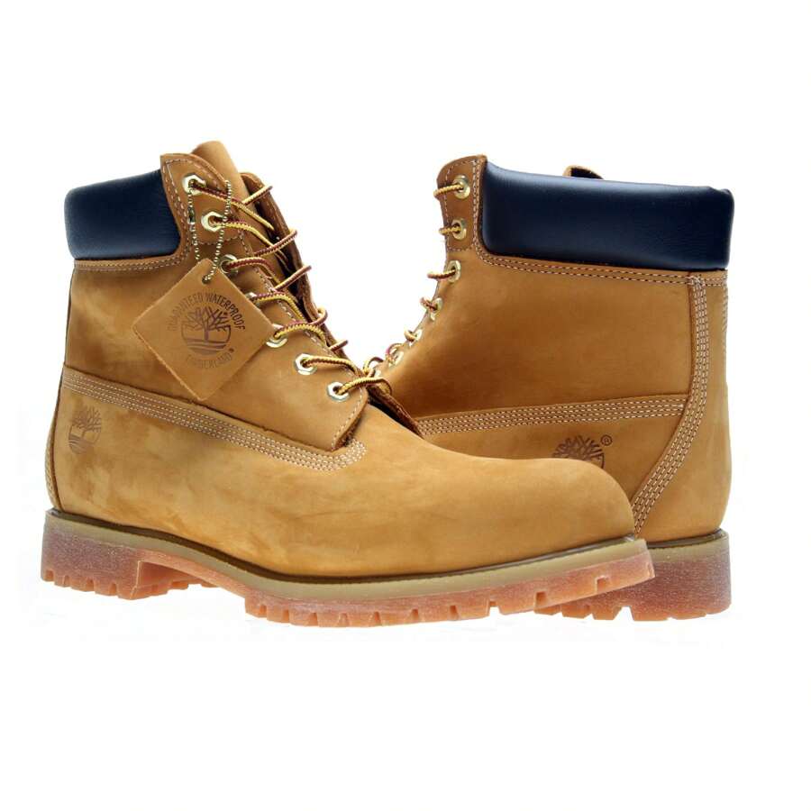 Timberland 6-Inch Premium Waterproof Wheat Nubuck Men's Boots 10061 ...
