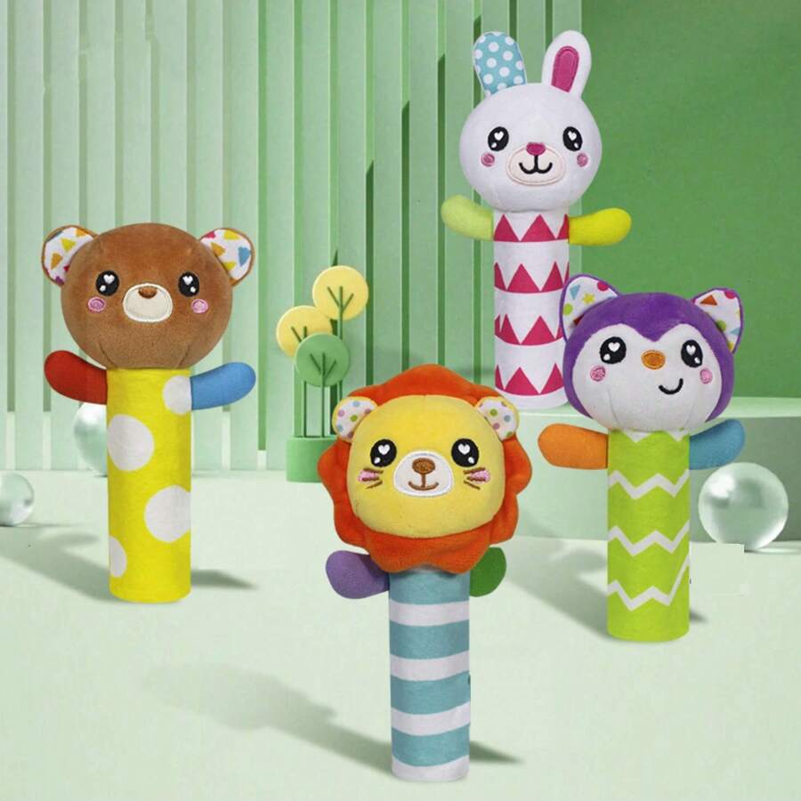 Baby Rattle Stick With Sound And Educational Plush Toy, Early ...
