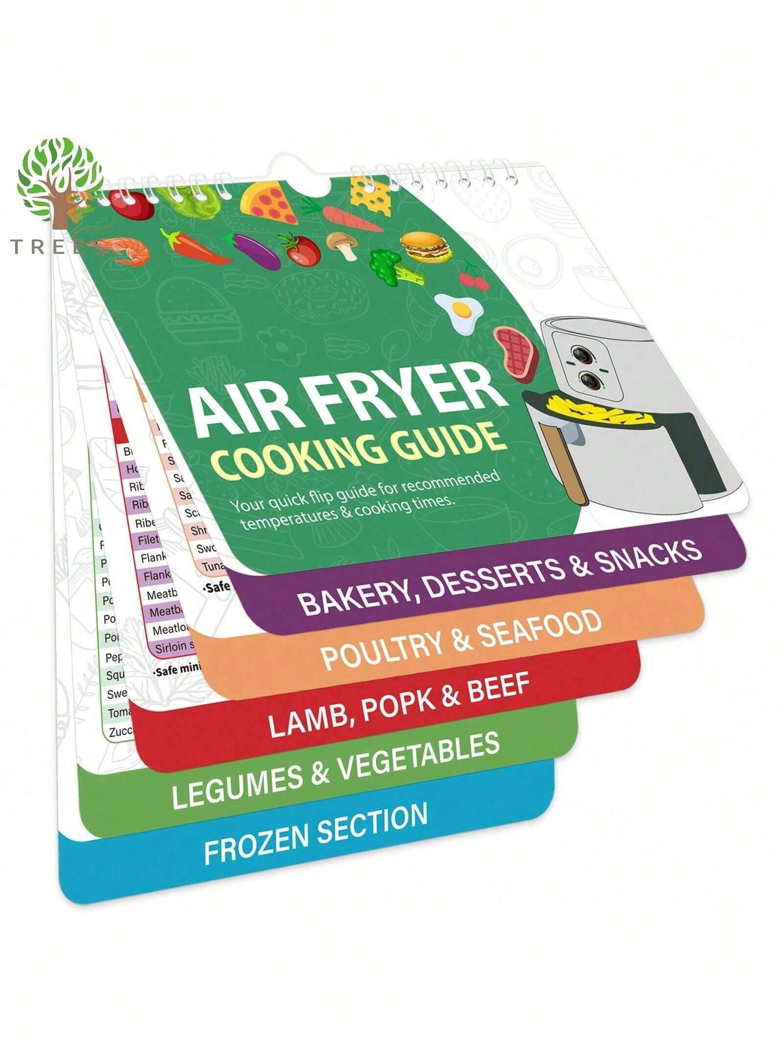 1pc Air Fryer Cheat Sheet Cooking Guide Cooking Times Chart Cookbooks ...