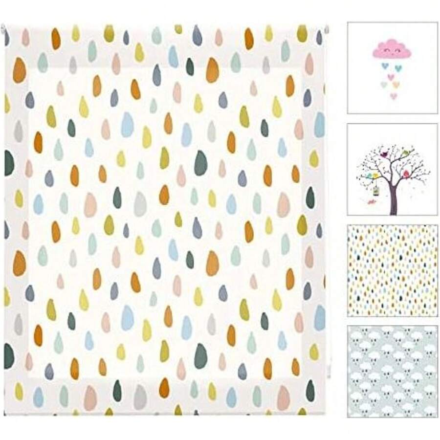 Ecommerc3 Doorschijnend rolgordijn maat 170x180 - Digitaal rolgordijn ...