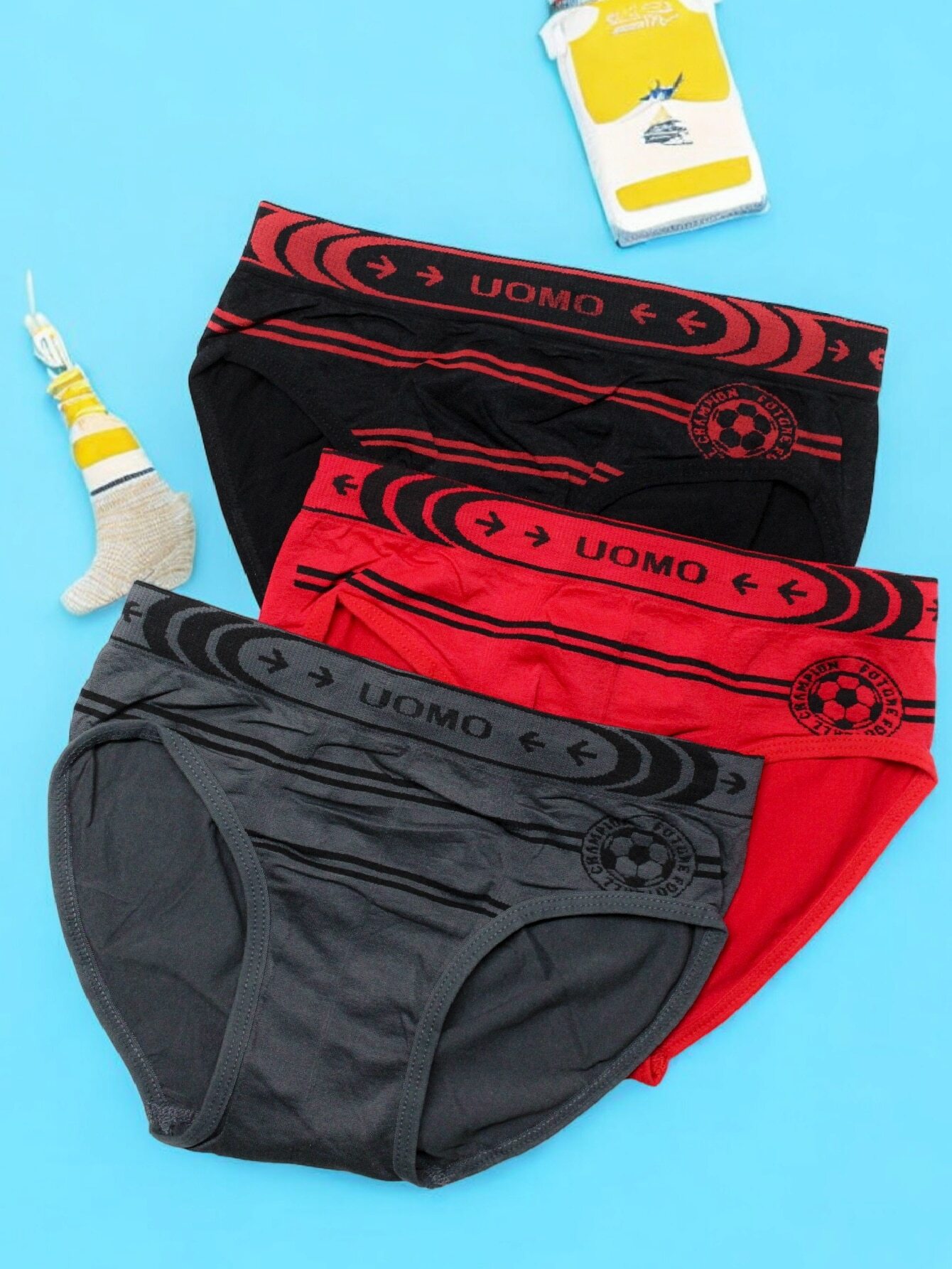 3 lindos y cómodos calzones para niño con diseño de balon de fútbol ...