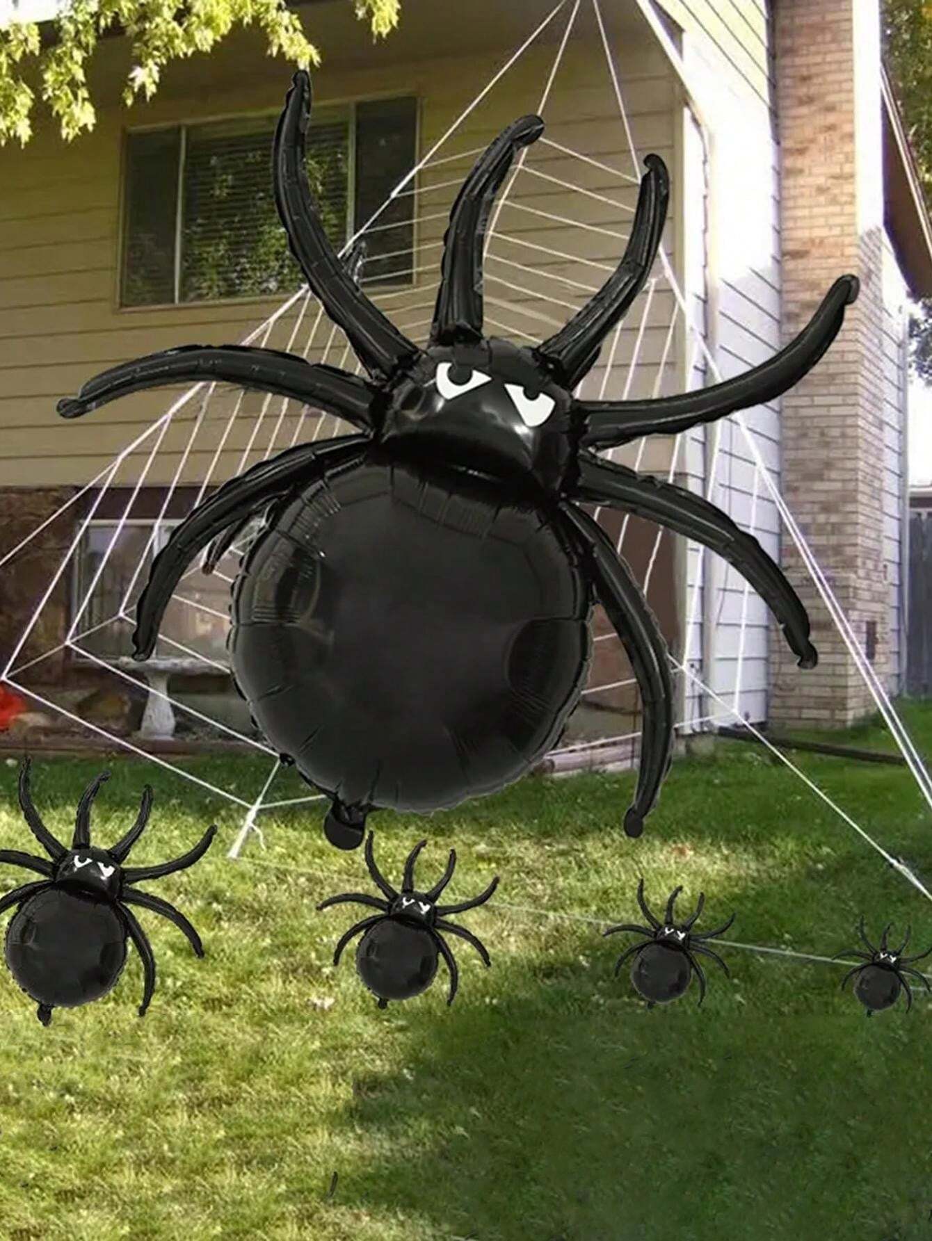 32 Inch Spider Foil Balloons Black Giant Spider Balloons Happy ...