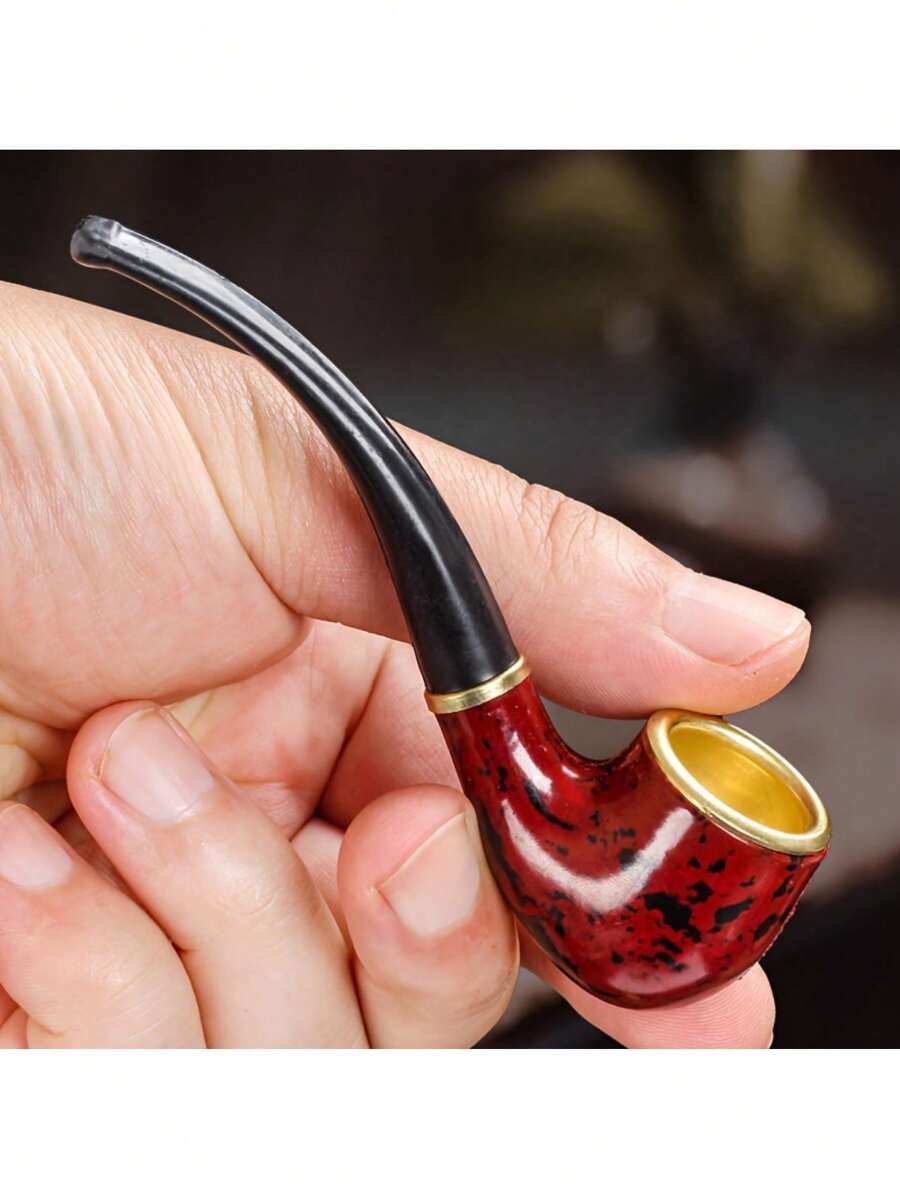 Easy-To-Clean Compact Bent Copper Smoking Pipe - Portable, Mini Pipe ...