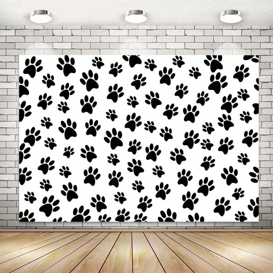 Cartoons Puppy Dog Paw Theme Photography Backdrops Birthday Party ...
