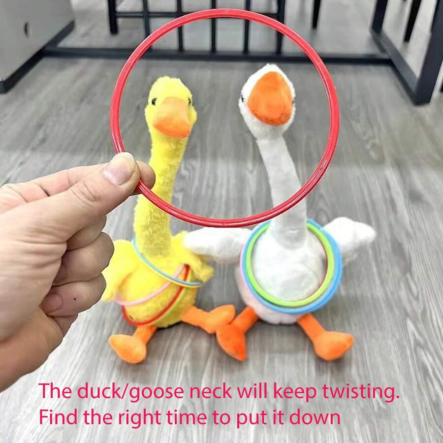 Fun Electric Shaking Big Goose Throwing Ring Toy Set Duck Party ...