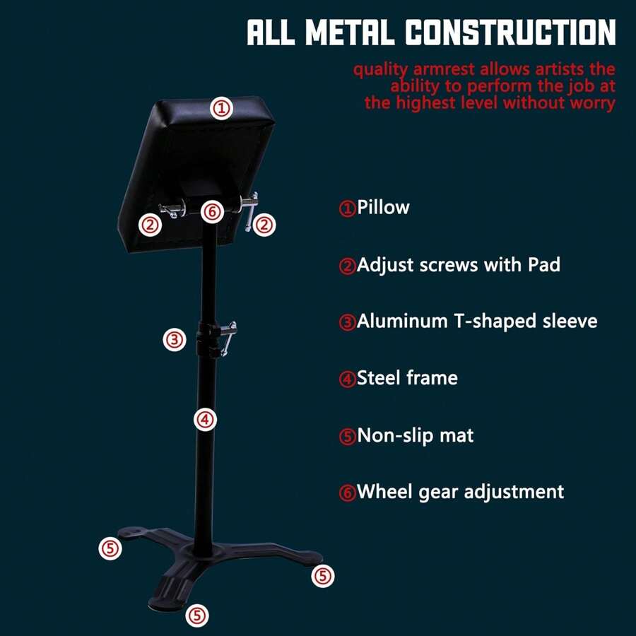 Tattoo Armrest Stand Tripod Custom Tattoo Arm Rest Adjustable Height ...