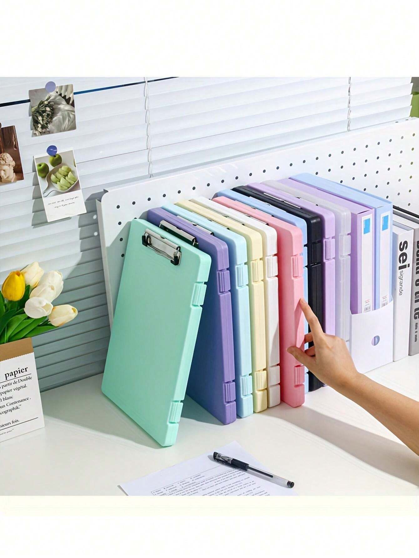 Large Capacity A4 File Storage Box - Secure Plate Clip For Student Test ...