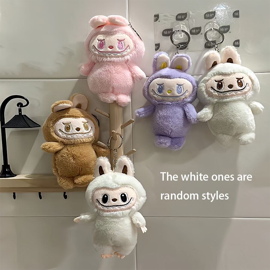 1pc (Random Design For White) 16CM Plush Doll Pendant Labubu Plush Doll ...