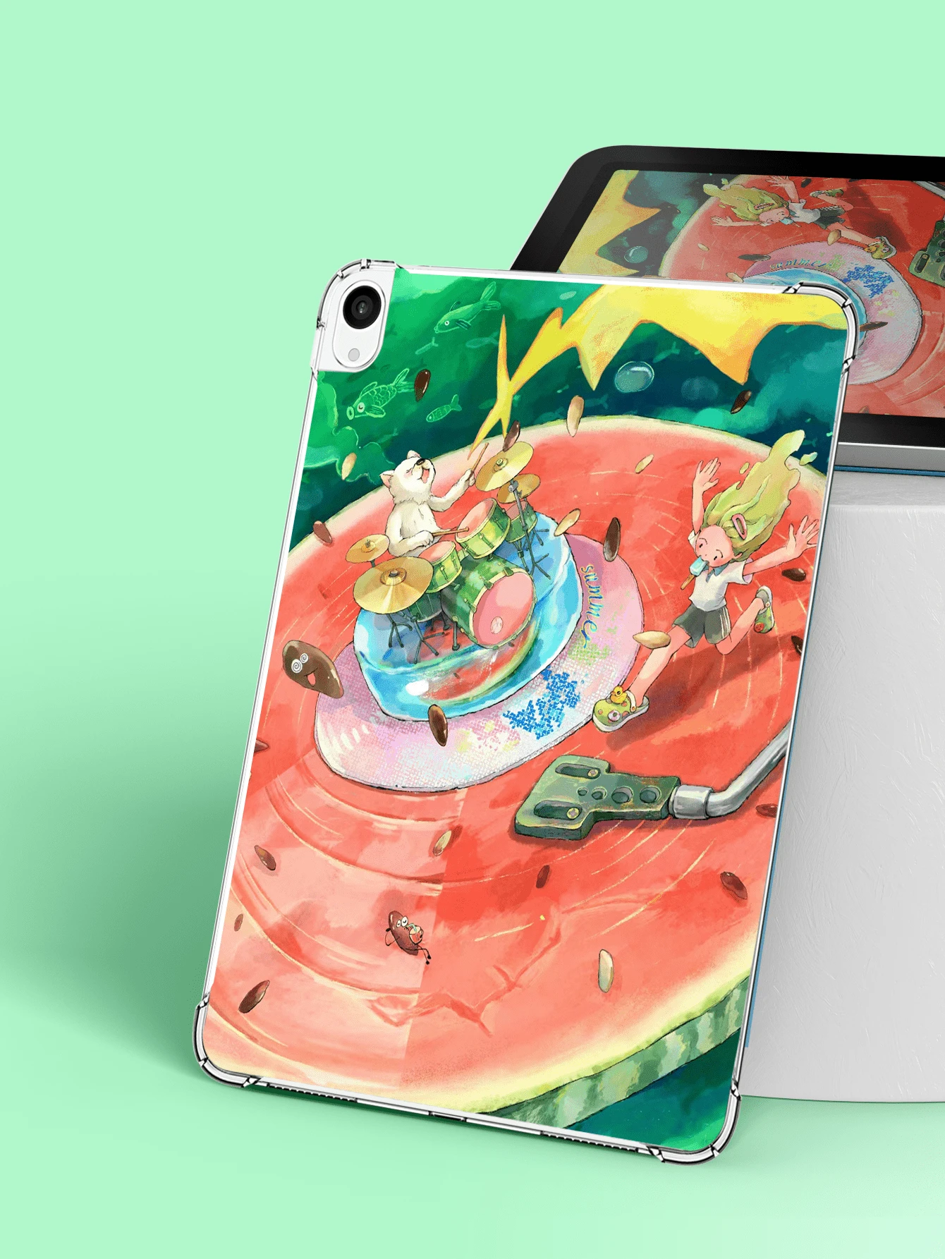 Summer Cool Watermelon Ice Music Festival Party Melon Disc Jockey ...