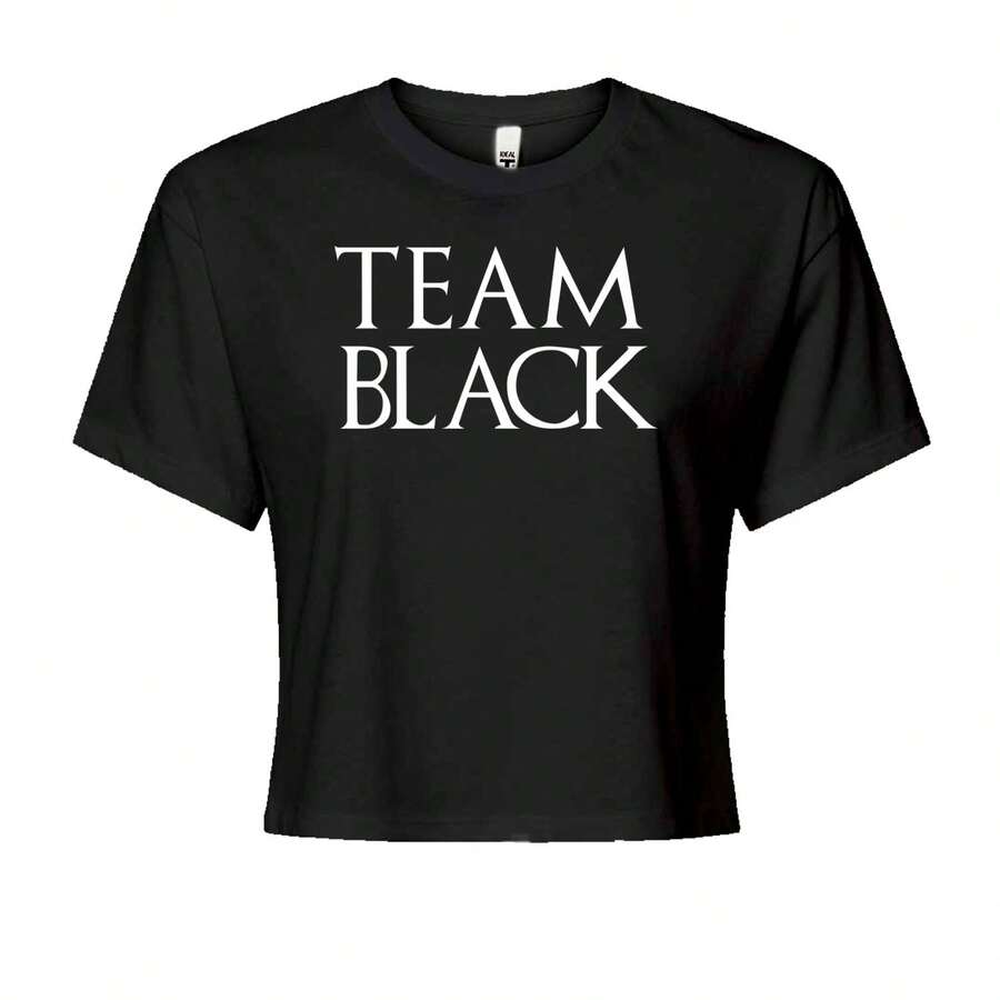 Team Black HotD Cropped T-Shirt | SHEIN USA