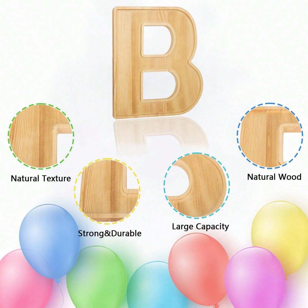 4Pcs Wooden Baby Charcuterie Board Letters, Fillable Charcuterie Board ...
