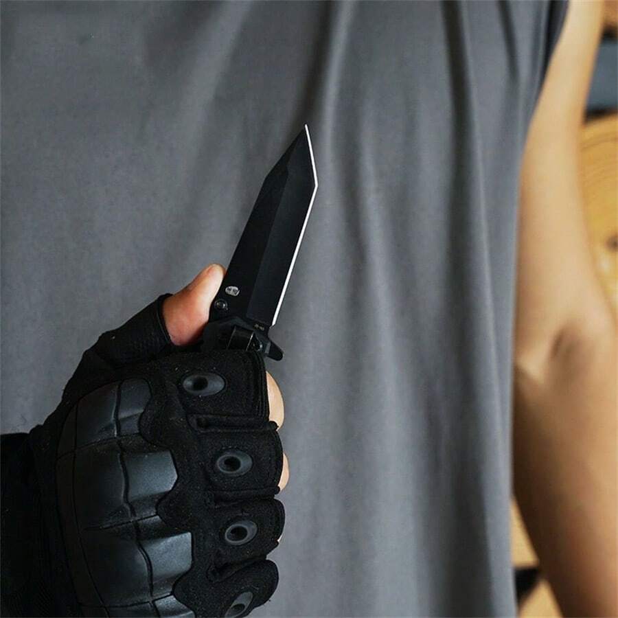 Outdoor Tactical Folding Knife, High Hardness Survival Knife, Foldable ...