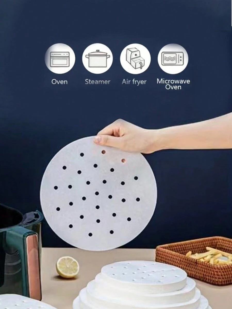 100pcs Disposable Paper Pads, Round Silicone Paper, Non-Stick, Non ...