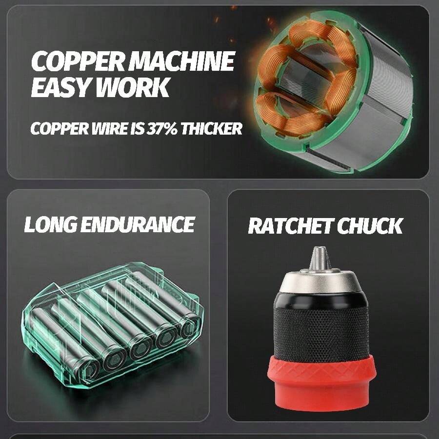 LYUWO LYUWO Electric Tool 20V Lithium Battery Screwdriver Is A ...