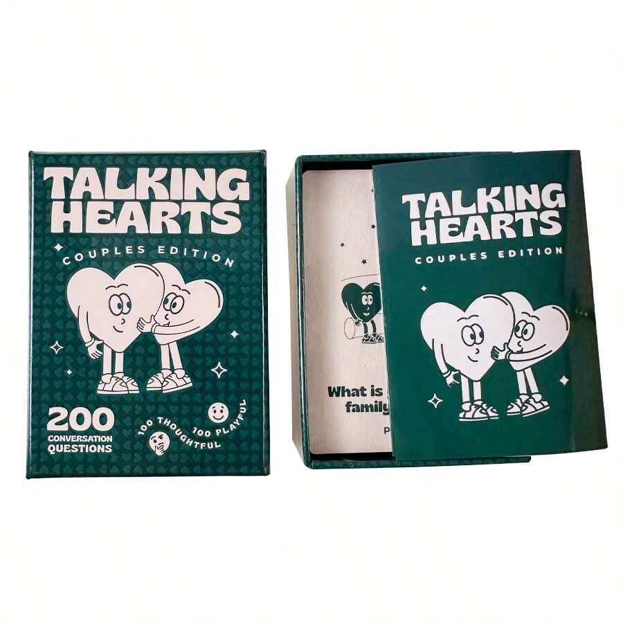 200 Questions Talking Hearts Cards Conversation Cards Couple Card Game ...