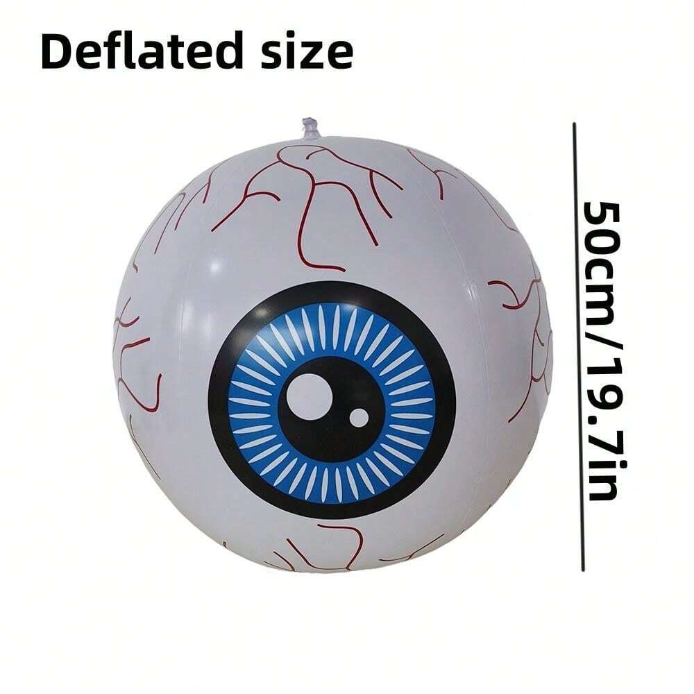 1pc Inflatable Horror Eyeball 19.7in, Halloween Scene Layout, Garden ...
