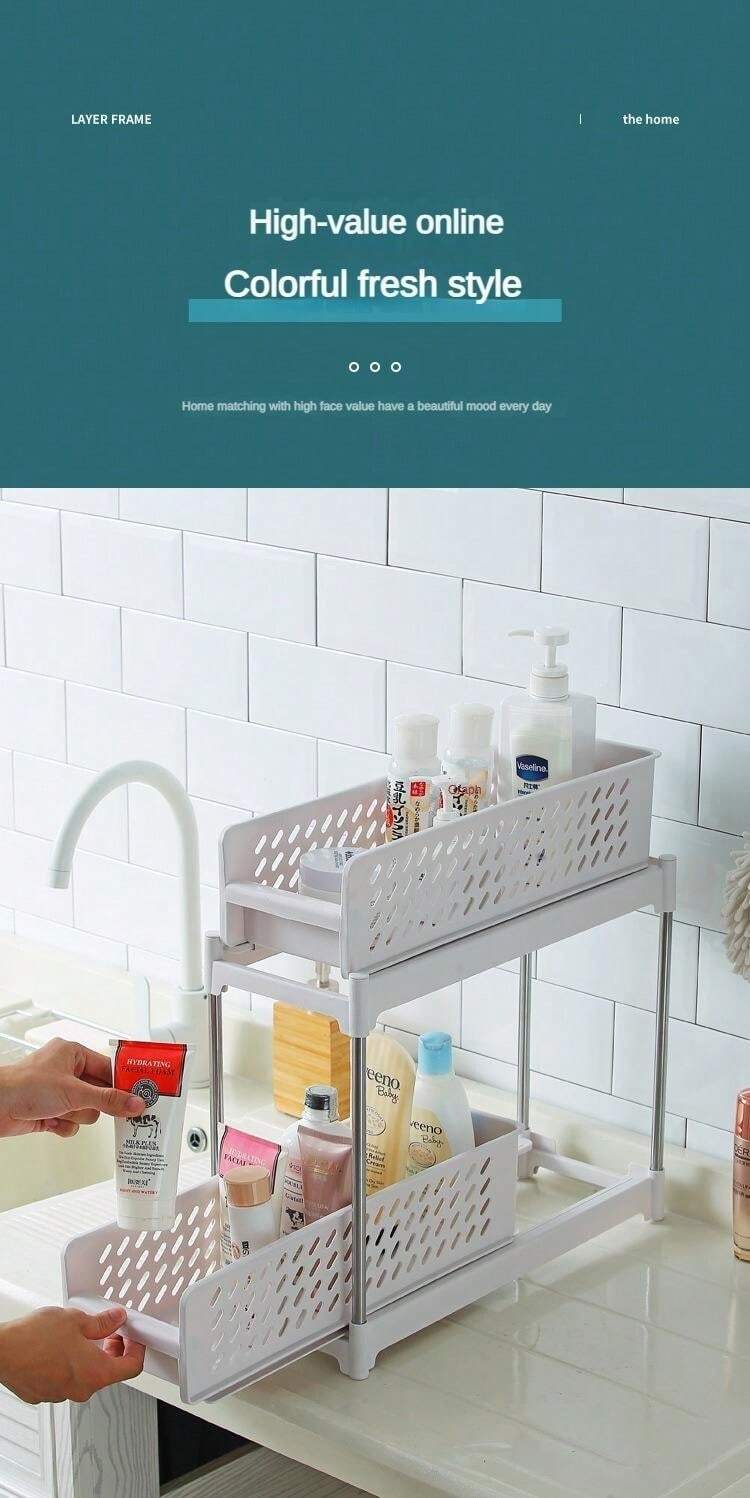 2 Layers 3 Layers 4 Layers Of White, Bathroom Seam Pull Storage Rack ...