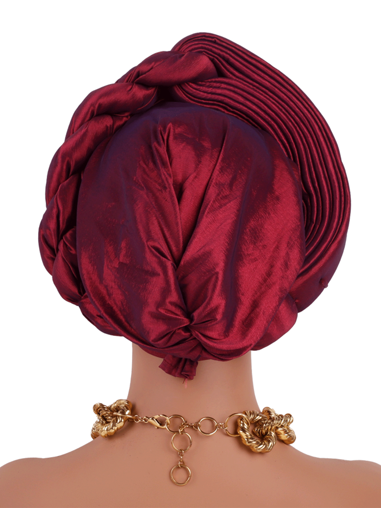 Raw Silk Headtie African Autogele Women's Turban Cap Nigeria Wedding ...