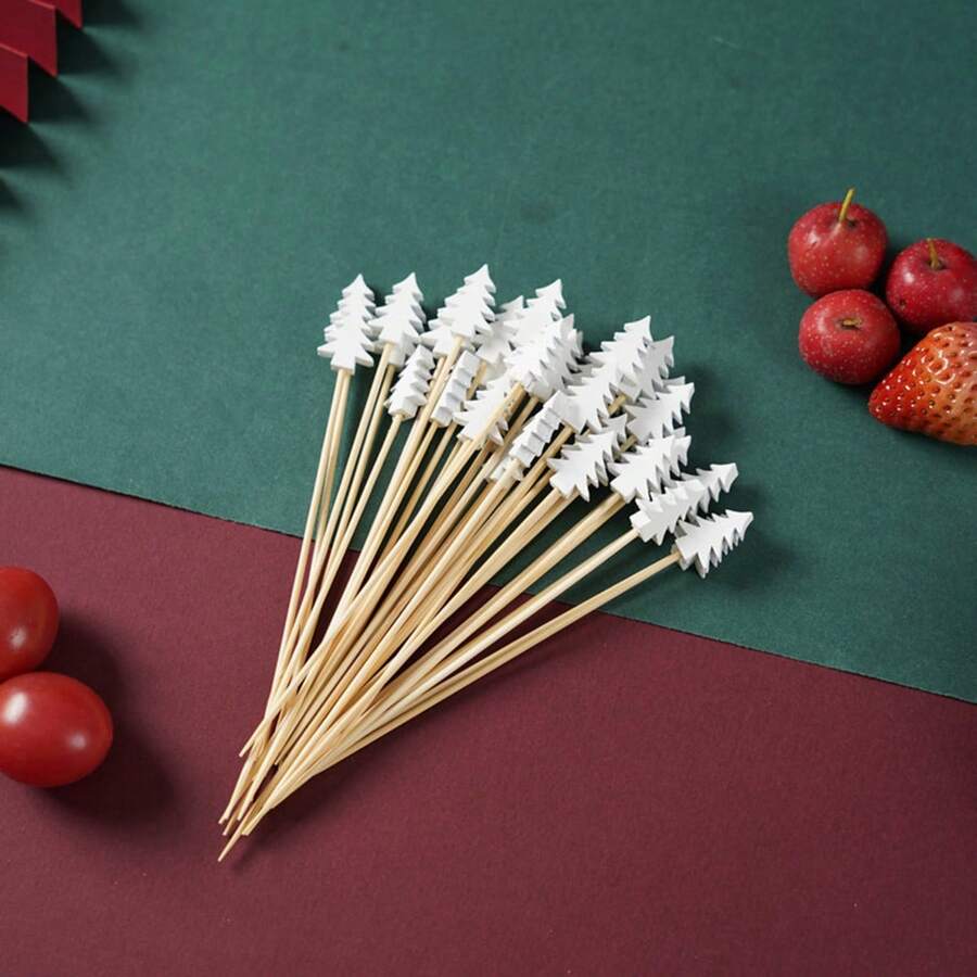 100 piezas Pinchos de frutas desechables con bolitas de cinorrodo y ...