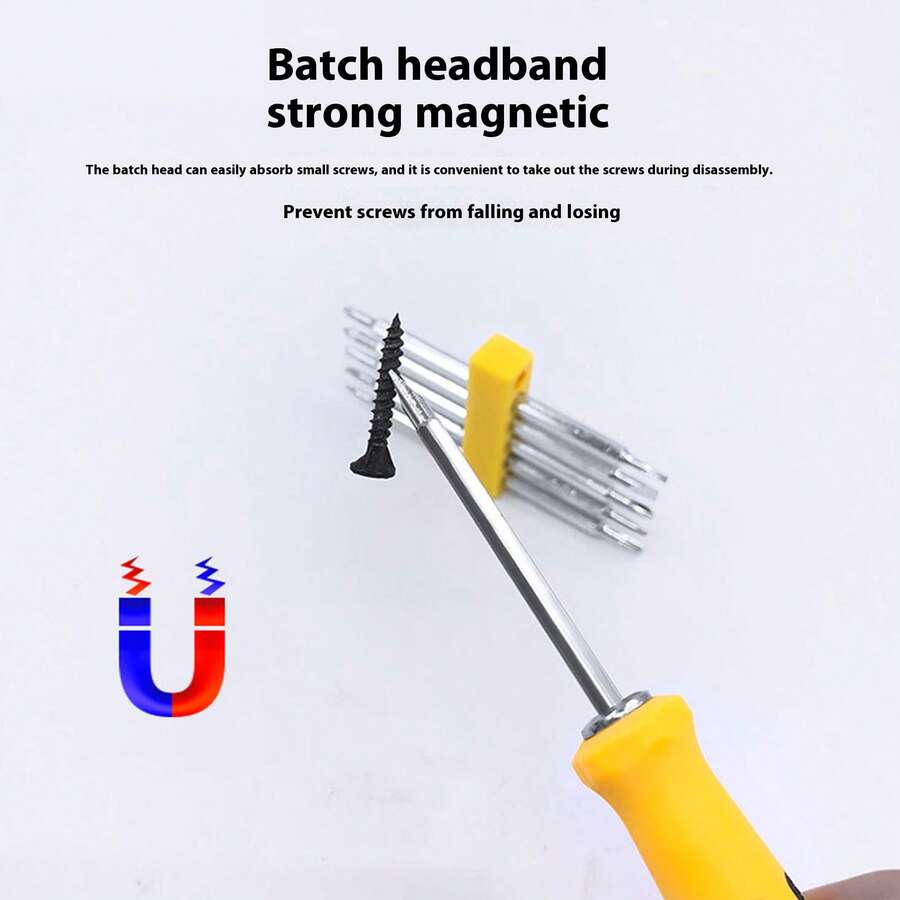 (6-In-1 Double-Head Dual-Purpose Screwdriver Set) Y-Type U-Shape Plum ...