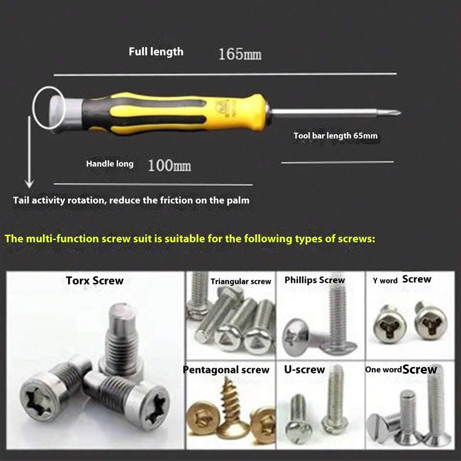 (6-In-1 Double-Head Dual-Purpose Screwdriver Set) Y-Type U-Shape Plum ...