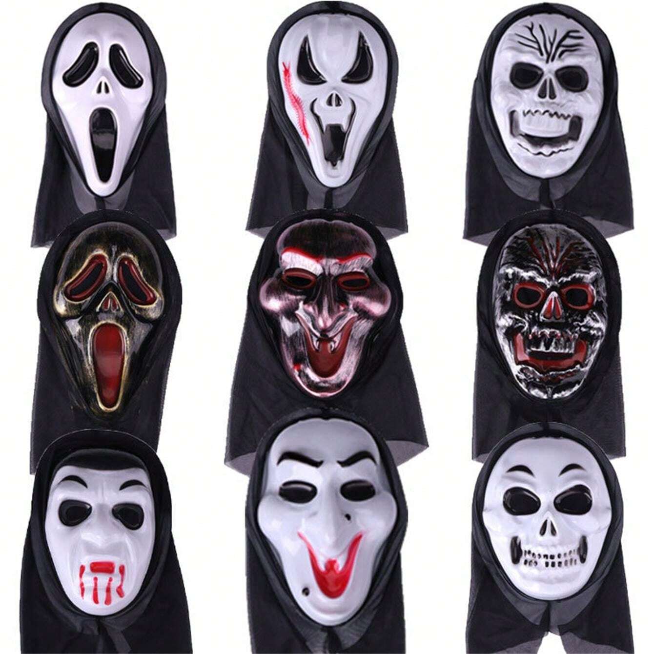 Halloween Horror Party Mask, Prank Skull Ghost Face Scream Full Head ...