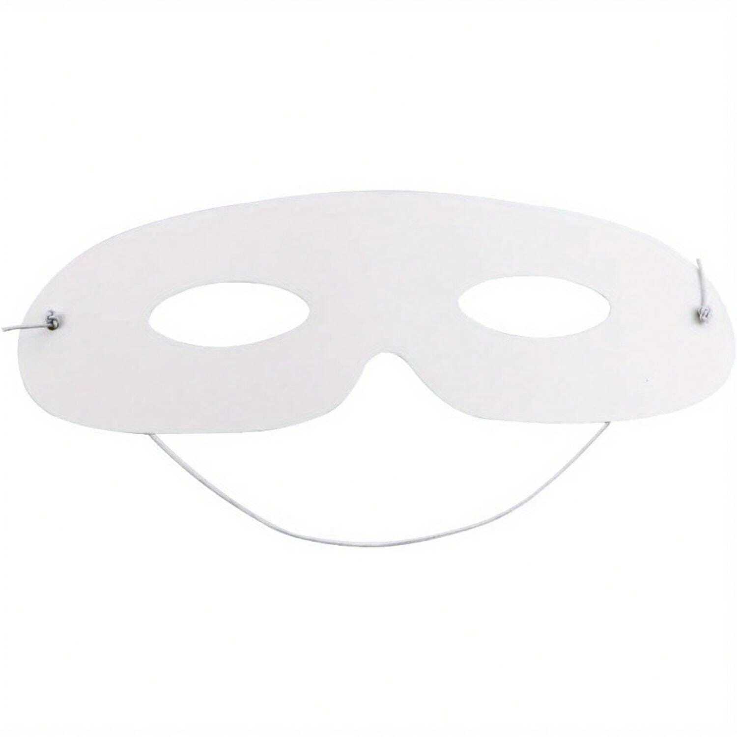 40 Pack White Paper Eye Masks, DIY Blank Plain Masquerade Mask For ...