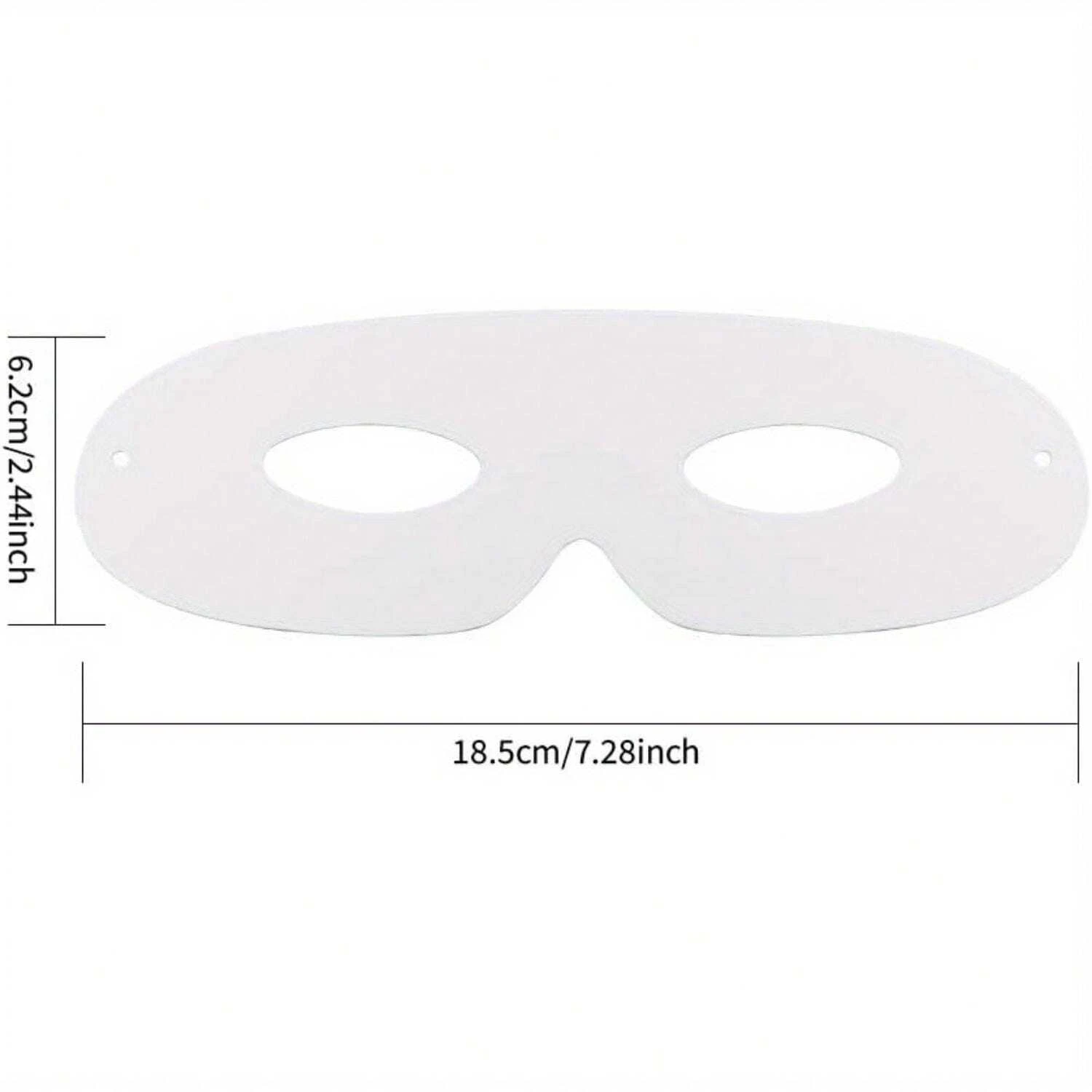40 Pack White Paper Eye Masks, DIY Blank Plain Masquerade Mask For ...
