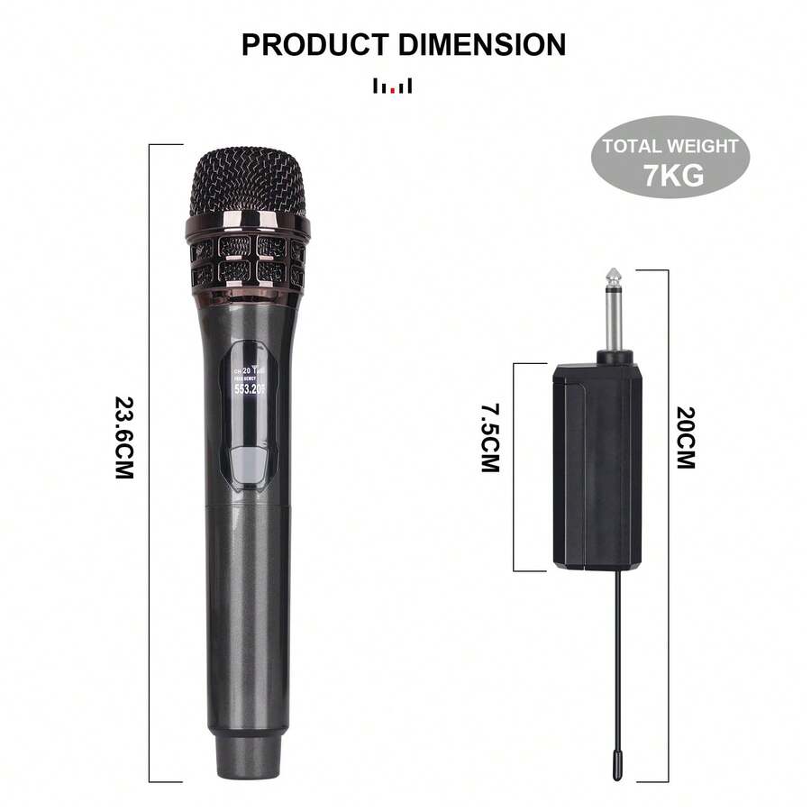 NXG K-7 UHF Dynamic Handheld Microphone With Charging Receiver, For ...
