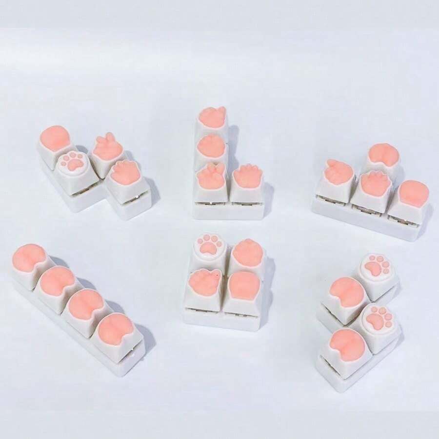 1pc Creative Cat Claw Keyboard Decompression Cube Russian Keyboard ...