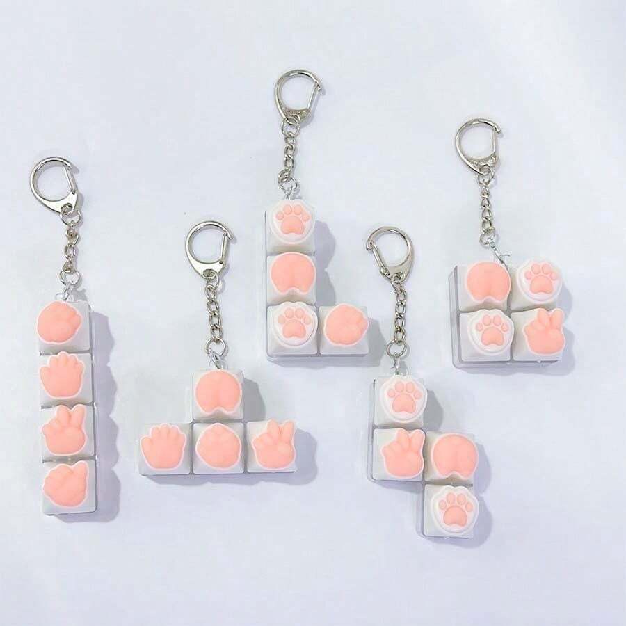 1pc Creative Cat Claw Keyboard Decompression Cube Russian Keyboard ...