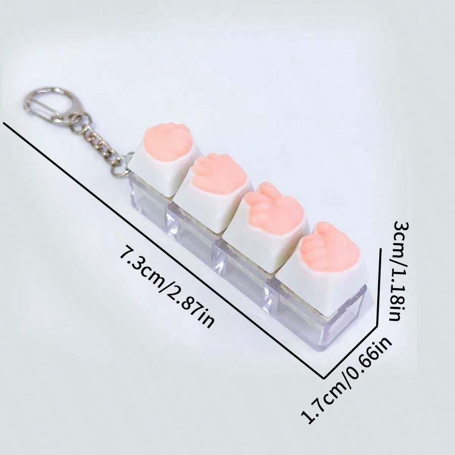 1pc Creative Cat Claw Keyboard Decompression Cube Russian Keyboard ...