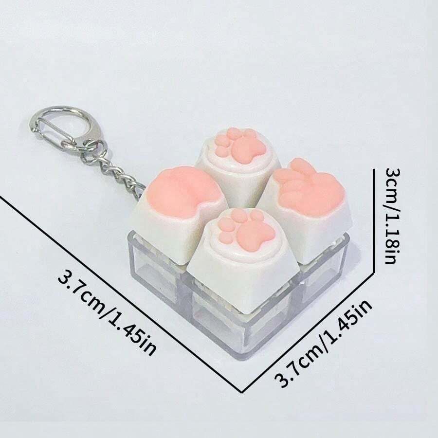 1pc Creative Cat Claw Keyboard Decompression Cube Russian Keyboard ...