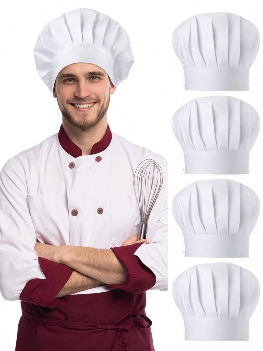 Chef Hat, Adult Premium Adjustable Elastic Baker Kitchen Cooking Chef ...