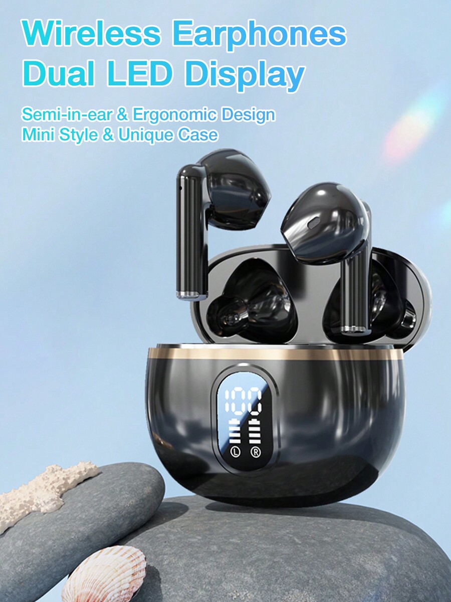 Draadloze oordopjes TWS Draadloze hoofdtelefoon met LED-voedingsdisplay ...