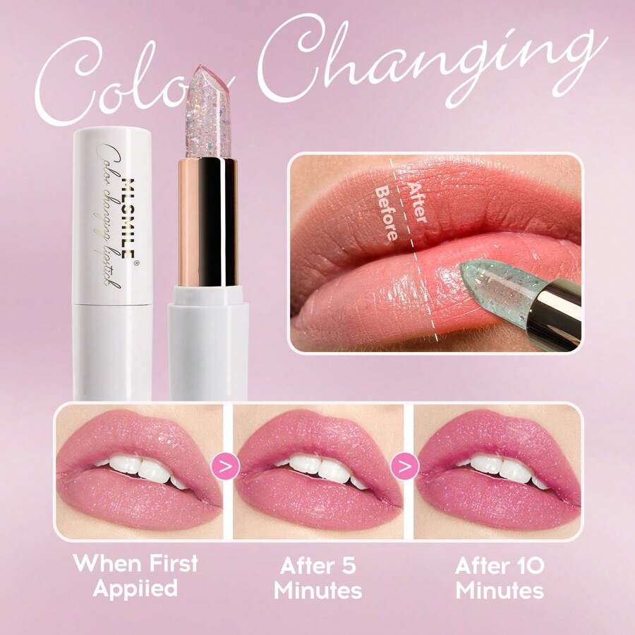 MLSMILE 6 Colors For Temperature Change Lipstick Moisturizing Moisturizing Not Easy To Stain The ...