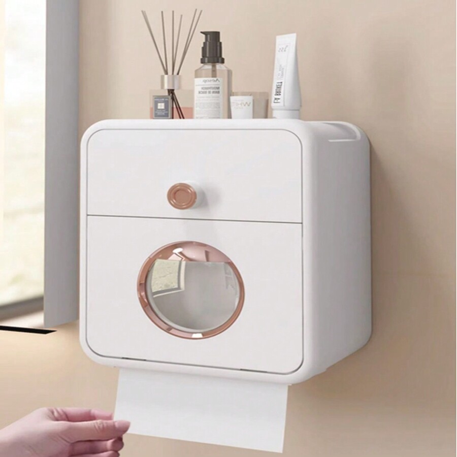 Toilet Tissue Box Waterproof And Non Perforated Toilet Paper Drawer ...