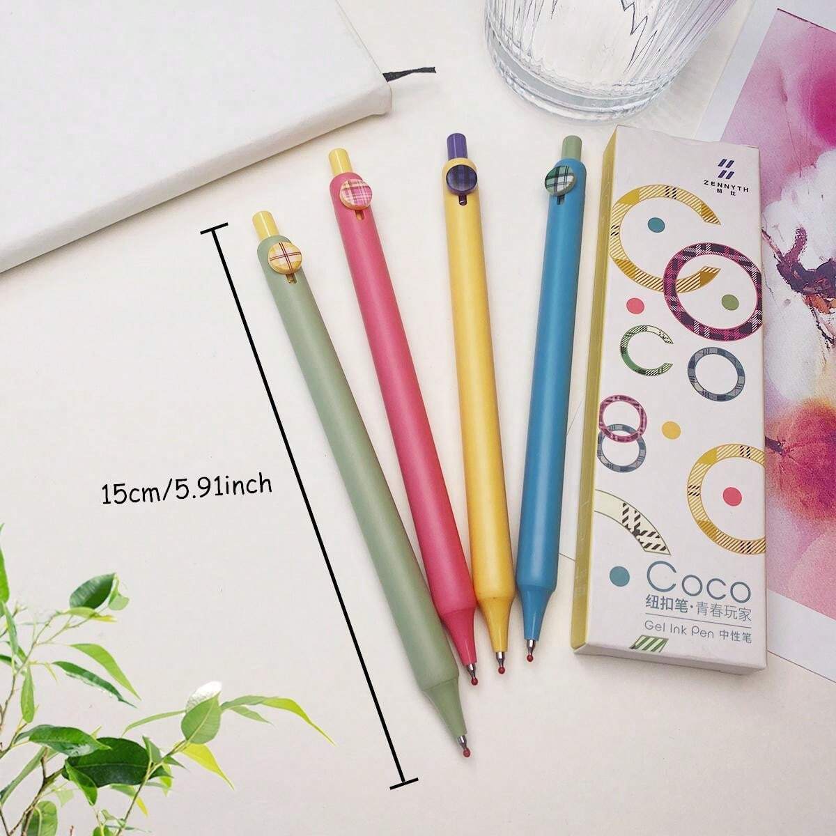 4pcs Cute Neutral Pens - School Supplies - Ballpoint Pens - Markers ...