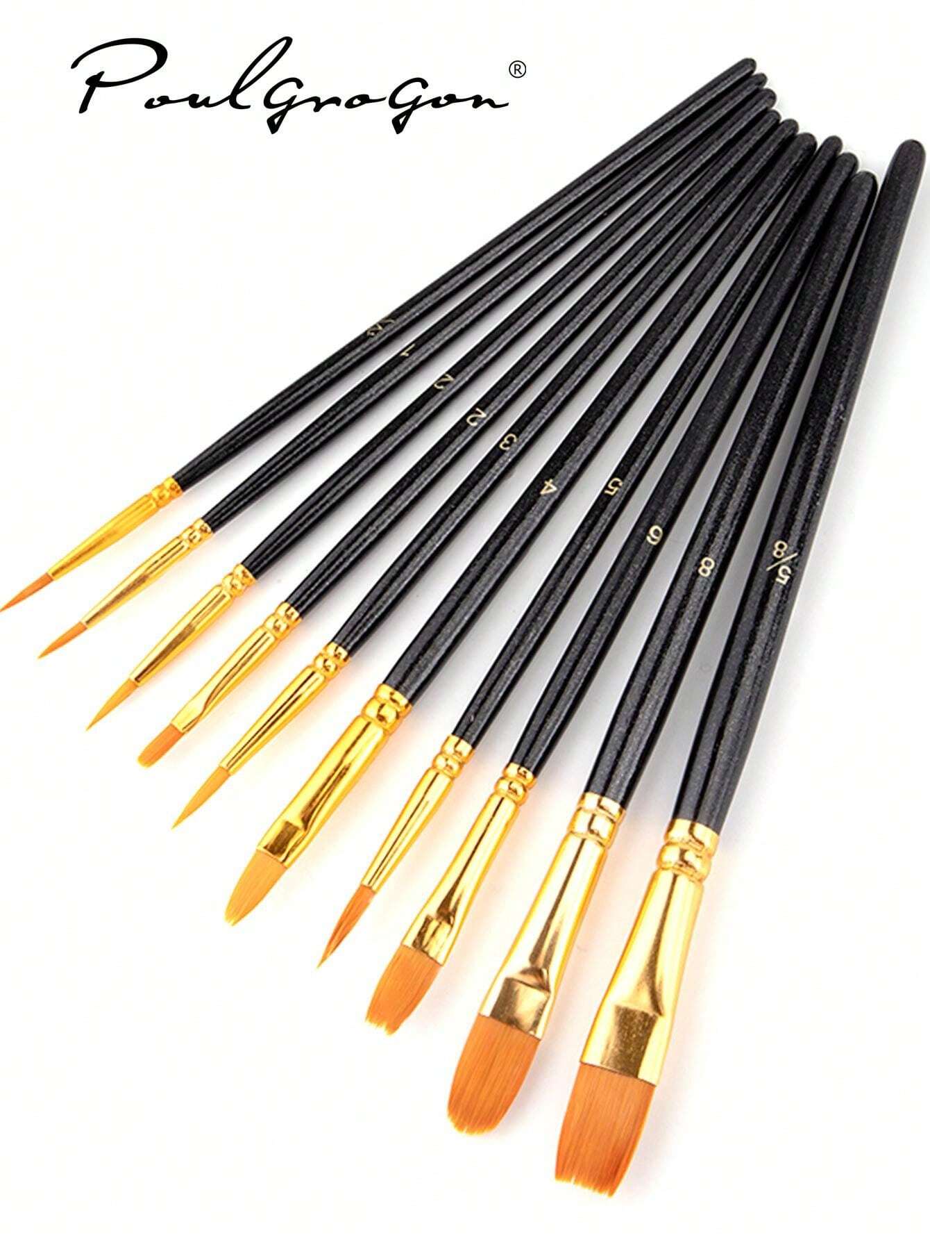 20 Piece Wooden Oil Painting Brush Set Art Painting Acrylic, Watercolor ...