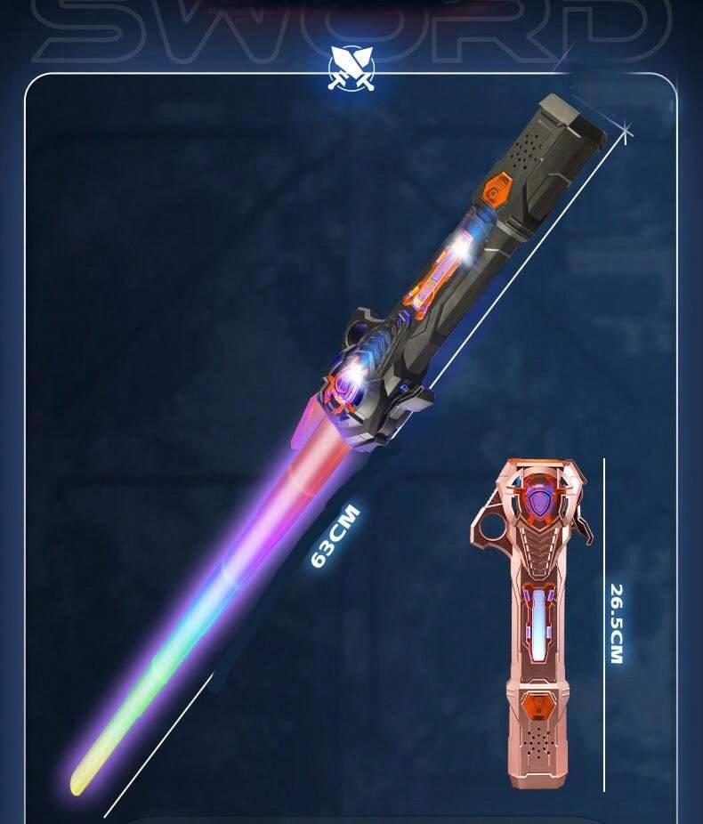 [Telescopic Rechargeable] Mint Green Gravity Sensing Flashing Sword, 16 ...