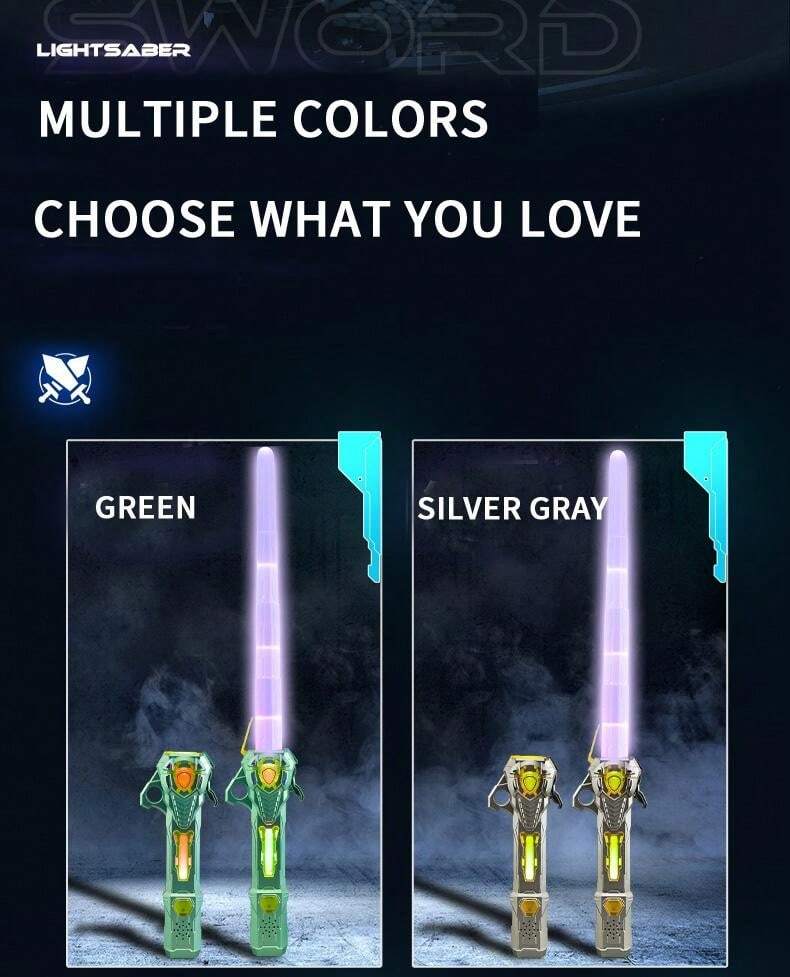 [Telescopic Rechargeable] Mint Green Gravity Sensing Flashing Sword, 16 ...