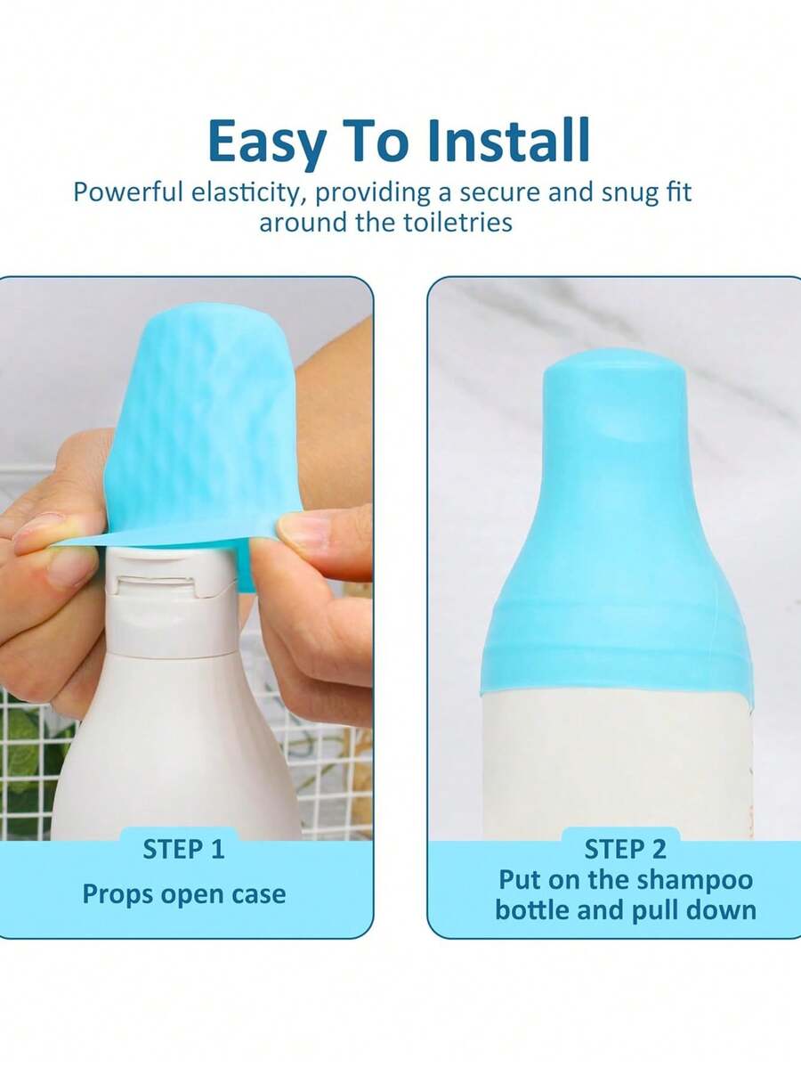 8pcs Anti-Leakage And Stretchable Silicone Bottle Caps Set For Luggage ...