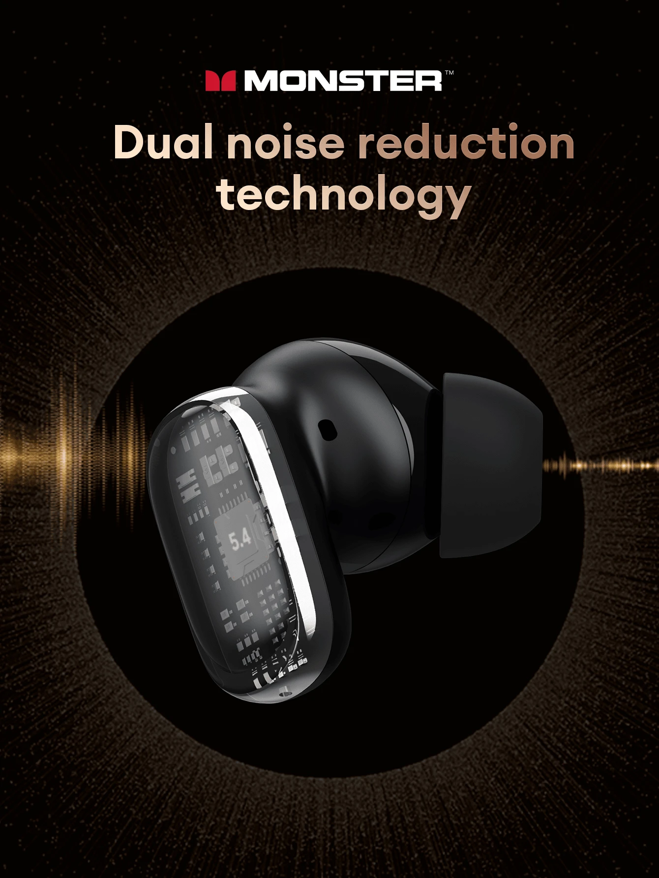 Monster MONSTER XKT28 Smart Active Noise Cancelling Half In-Ear ... Monster MONSTER XKT28 Smart Active Noise Cancelling Half In-Ear ...