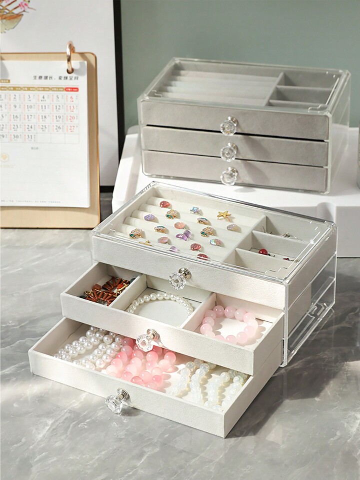 Beige jewelry armoire store