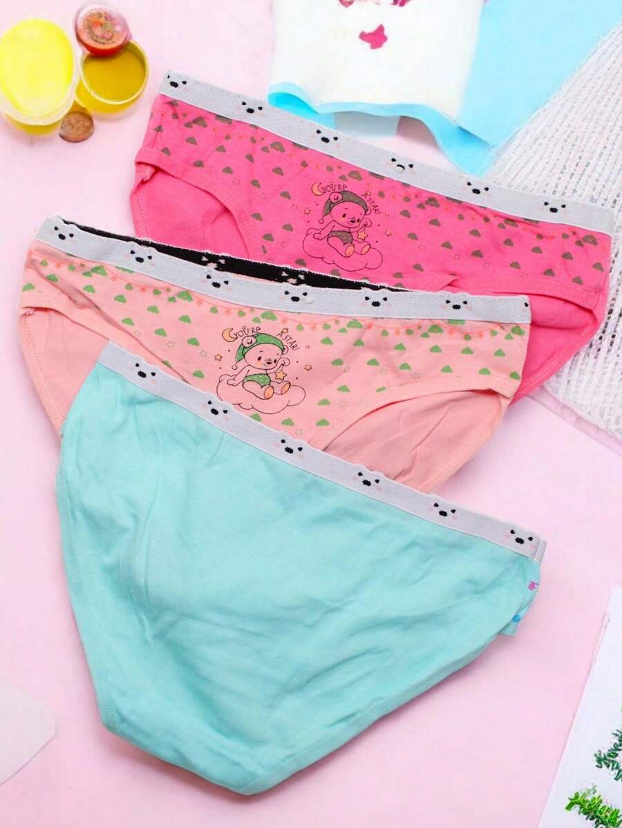 3 piezas de lindos calzones para niña , tela de algodón, en distintos ...