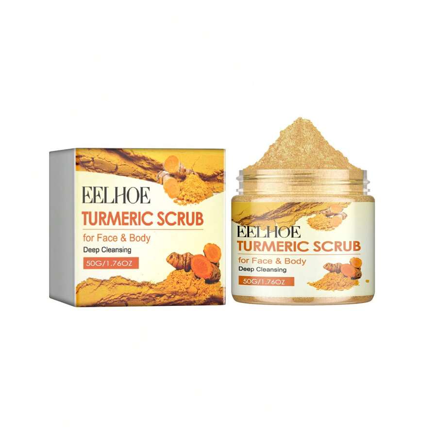 50g Turmeric Scrub Body Cleansing & Repairing Keratosis Pilaris, Elbow & Joint Dark Skin ...