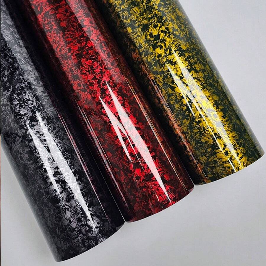 High Glossy Red Forged Flower Carbon Vinyl Wrap | SHEIN USA