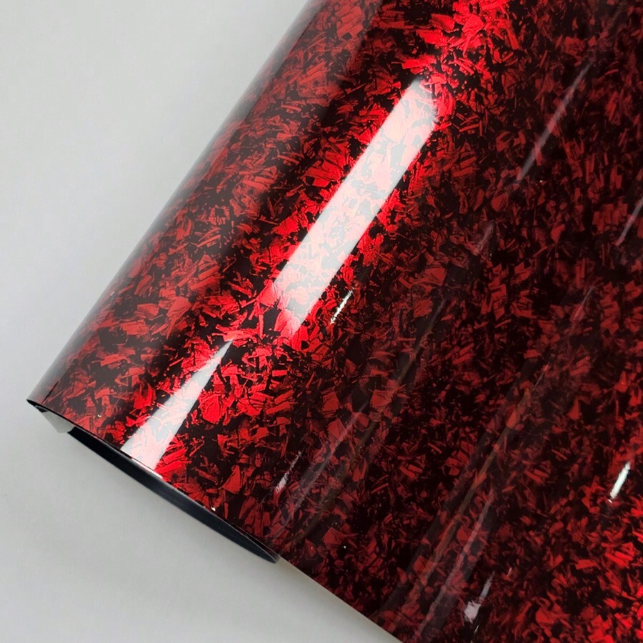 High Glossy Red Forged Flower Carbon Vinyl Wrap | SHEIN USA