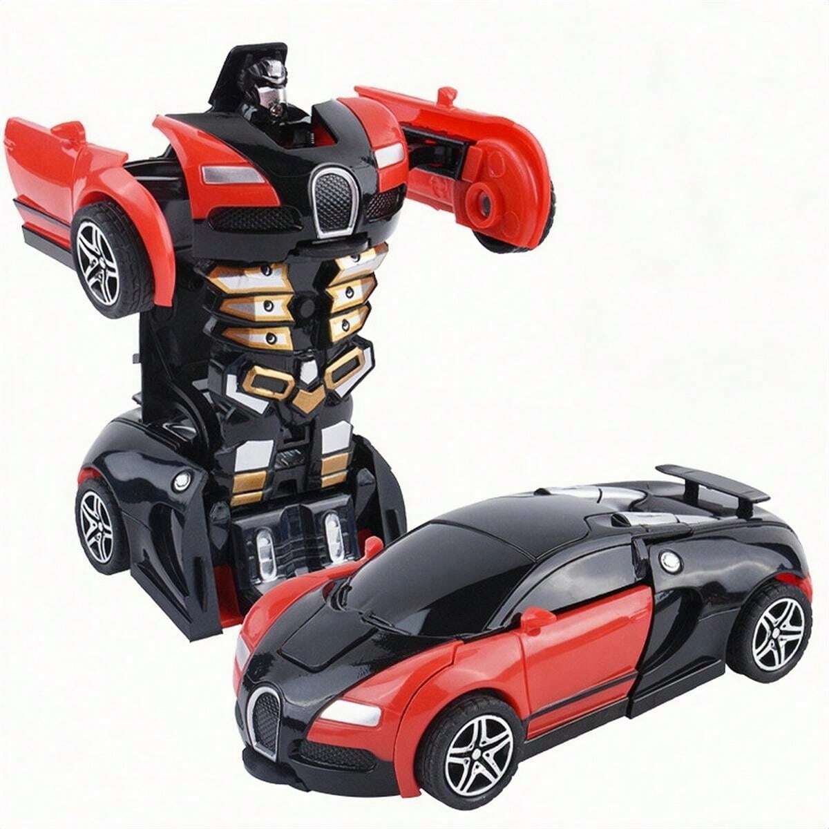 1pc Transforming Robot Car Toy - One-Button Transforming Realistic ...